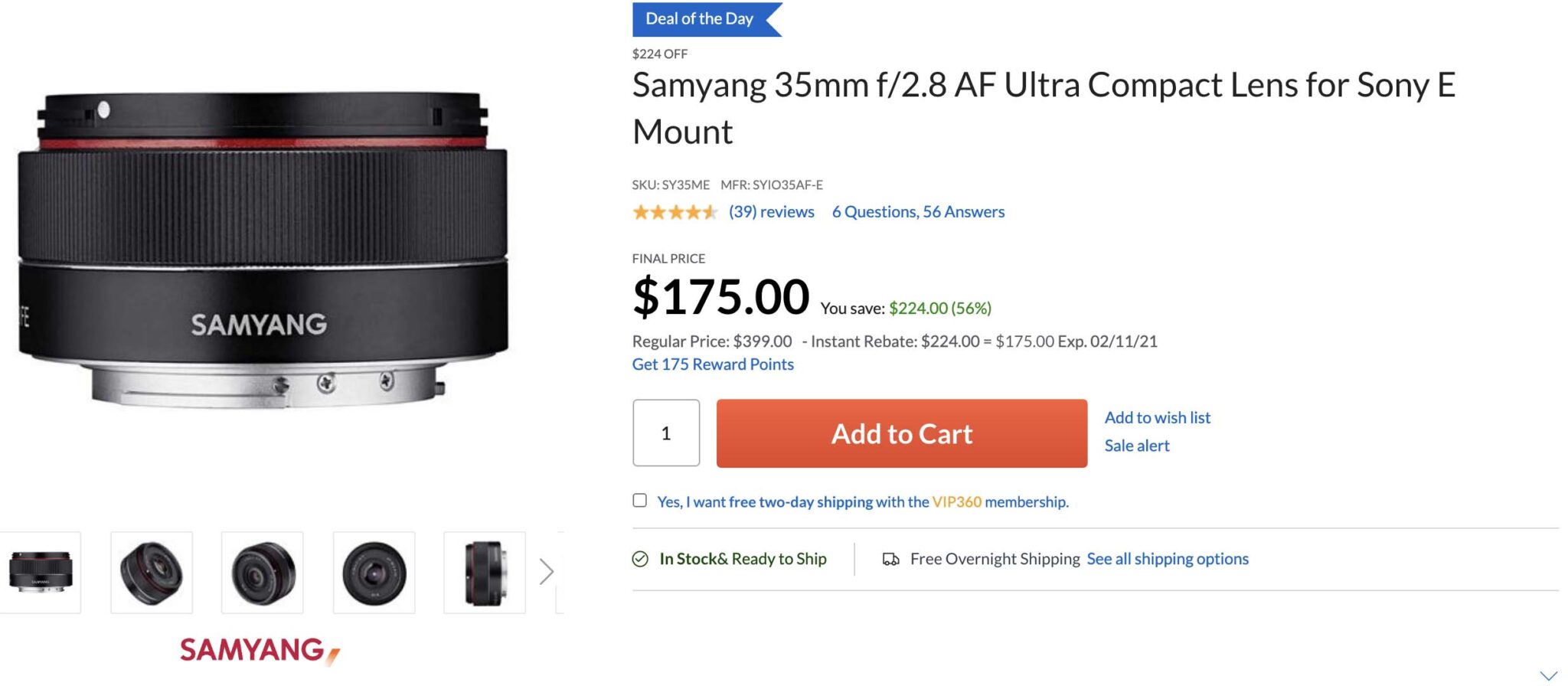 Samyang 35mm f/2.8 AF Ultra Compact Lens $175 Today Only! - Sony Addict