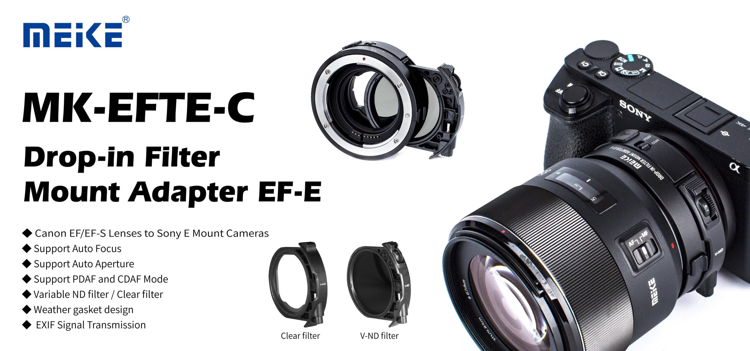 New Meike MK-EFTE-B/C EF/EF-S Adapter - Sony Addict