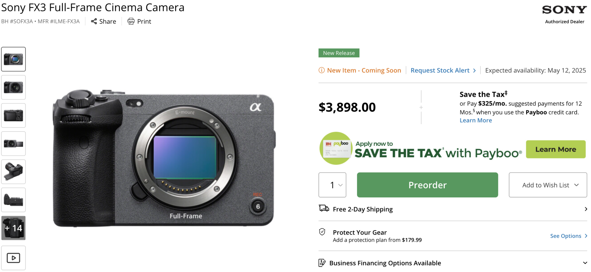 Sony FX3a Announced - Sony Addict