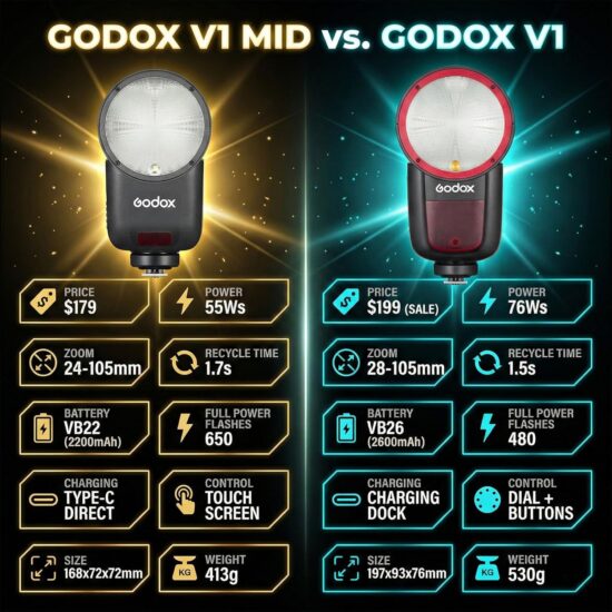 Godox V1 Mid 55W Announced - Sony Addict